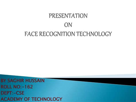 face recognition system ppt pptx