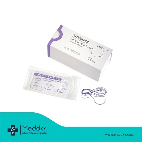 Absorbable Pga Surgical Sutures Box Of 12 Meddxx