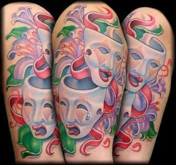 44 Ideas De Tattoo Theater Mask Mascaras Teatro Tatuaje De Máscara