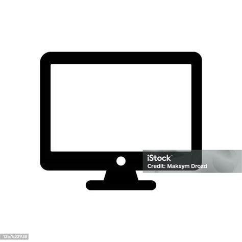빈 화면 아이콘이 있는 컴퓨터 모니터입니다 벡터 데스크톱 컴퓨터 아이콘 Tv 벡터 아이콘 0명에 대한 스톡 벡터 아트 및 기타