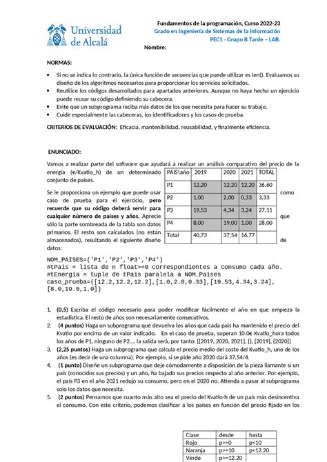 Programacion Examen Isi Exámenes De Programación Informática Docsity