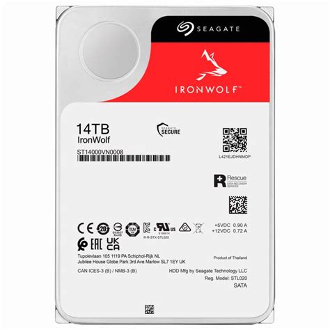 Disco Duro Nas 14tb Seagate Ironwolf 7200 RPM 256MB ST14000VN0008