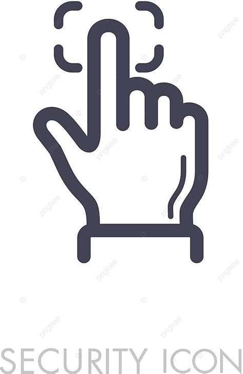 Fingerprint Scanning Line Icon Sensor Fingerprint Isolated Vector Sensor Fingerprint Isolated