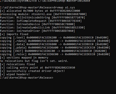 Help Loading Unsigned Driver Using Drvmap