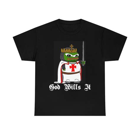 Crusader Pepe God Wills It Tee 4libertyshop