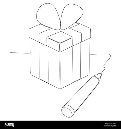One Continuous Line Of T Box Written With A Pencil Thin Line