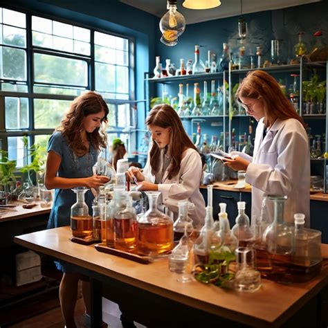 Latin American Electronic Engineer Students At The Lab Premium Ai