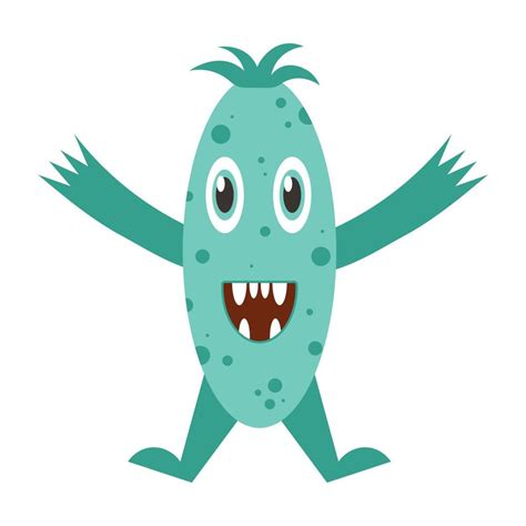 Cute Funny Monster Vector Illustration Vector Art At Vecteezy