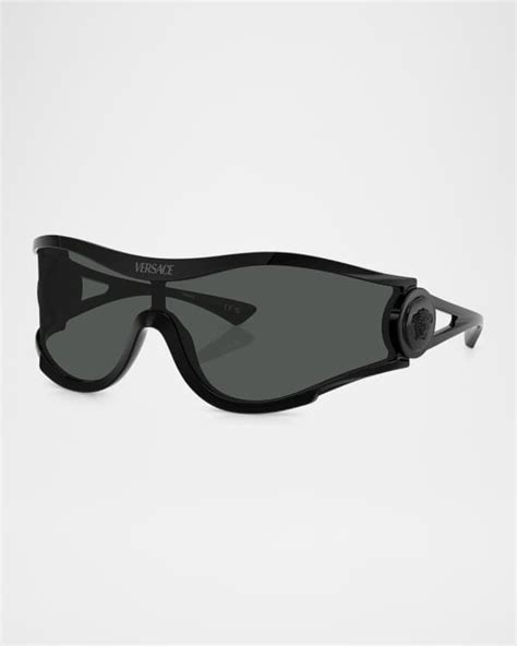 Versace Mens Medusa Oversized Shield Sunglasses Neiman Marcus