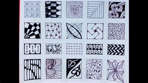 1001 Easy Tangle Patterns 59 Youtube