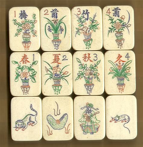 Delicate Hues On Bone And Bamboo Mahjong Treasures