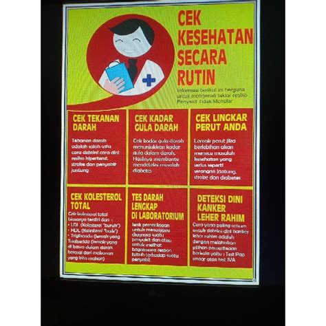 Jual Poster No 141 Cek Kesehatan Scr Rutin Shopee Indonesia