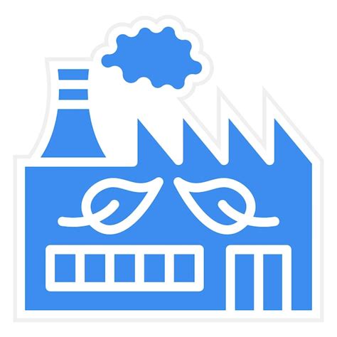 Premium Vector Green Factory Icon Style