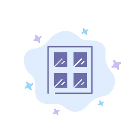 Window Construction Building Blue Icon On Abstract Cloud Background
