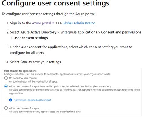 What Is The Expected Default Or Microsoft Recommended Admin Consent Policy Microsoft Qanda
