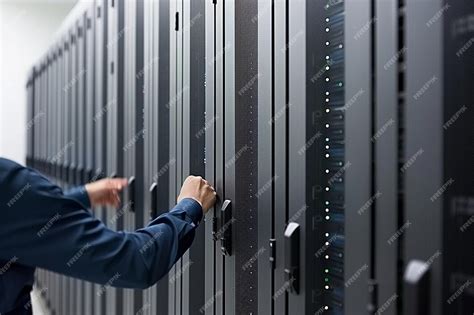premium photo engineer deploying server virtualization technology for