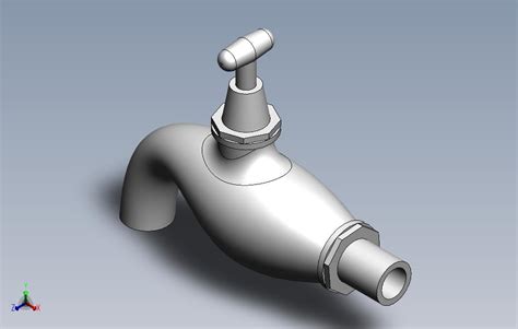 1水龙头solidworks 2013模型图纸免费下载 懒石网