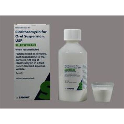 Clarithromycin 125mg 5ml Rx Products