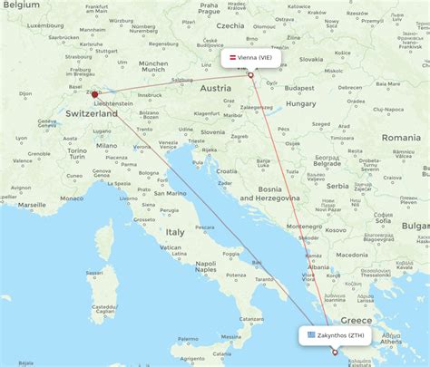 All Flight Routes From Zakinthos To Vienna Zth To Vie Flight Routes