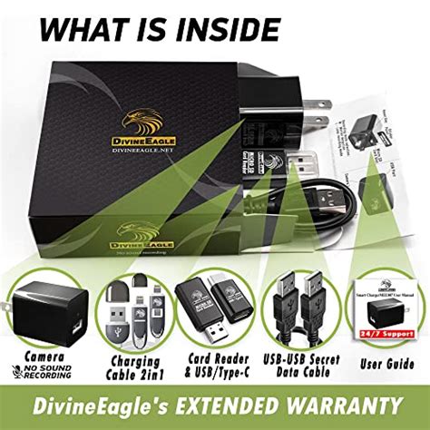 Divineeagle Mini Spy Camera Hidden Camera Charger For Spying Secret