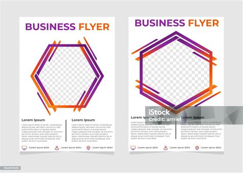 Template Desain Selebaran Bisnis Modern Sederhana Dengan Bentuk