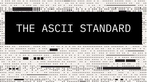 a quick explanation of the ascii standard youtube