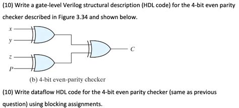 Solved 10 Write A Gate Level Verilog Structural Chegg