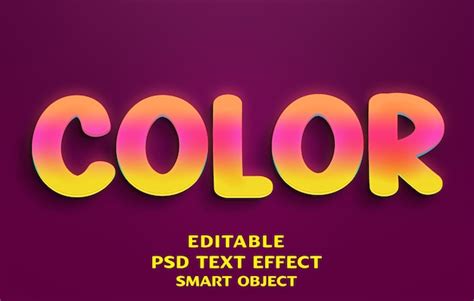 Premium Psd Color 3d Text Effect Design