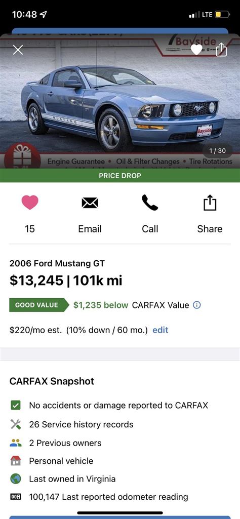 Hi Thinking About Buying This Mustang For My First Car Does This Seem