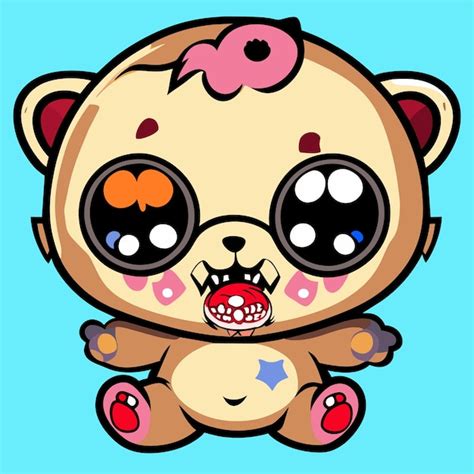 Premium Vector Scary Zombie Halloween Hand Drawn Cartoon Sticker Icon