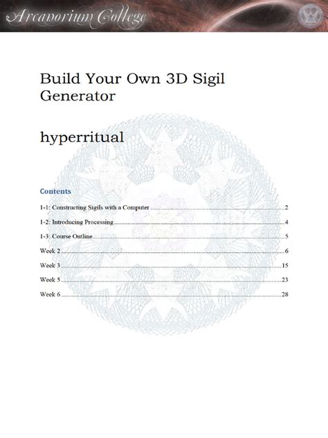 Sigil Creation Computer Pdf