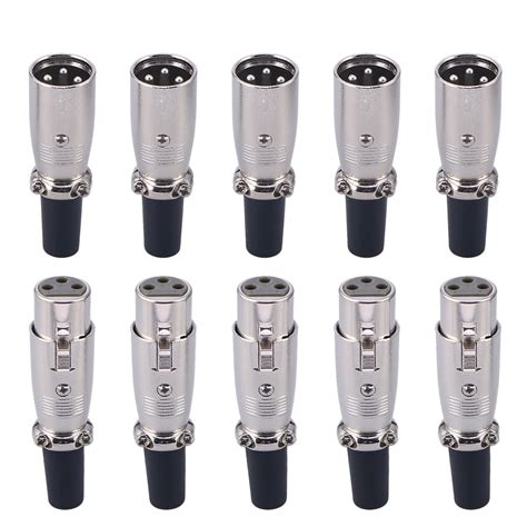 Worgeous Mic Cable Connector 3 Pin Microphone Connector With Heavyduty