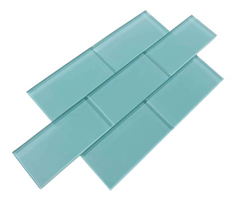 Crystal Oasis Aqua 3 X 6 Glossy Glass Subway Tile Cpc0410306