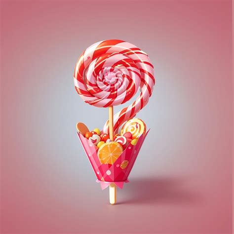 premium photo candy wrapper cartoon vector icon illustration food object icon concept isolated