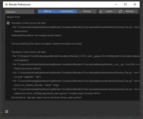 Installing Problem GPUOpen LibrariesAndSDKs RadeonProRenderBlenderAddon Discussion GitHub