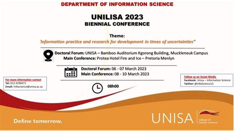 Unisa Information Science On Linkedin Unilisa Conference And