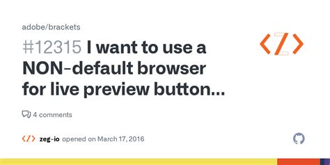 I Want To Use A Non Default Browser For Live Preview Button · Issue