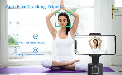Auto Face Tracking Tripod 360 Degree Rotation Tracking Phone Holder