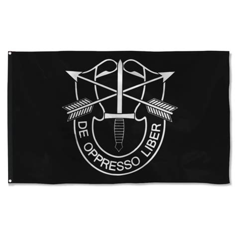Special Forces Crest Black Flag Banner