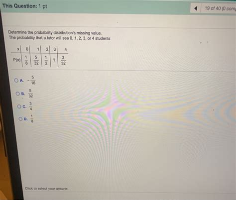 Solved This Question 1 Pt 19 Of 40 0 Come Determine The