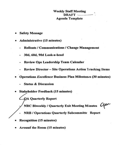 Operations Meeting Minutes Made Easy Free Sample Example And Format