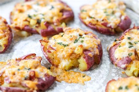 Easy Roasted Smashed Potatoes With Cheese 365 Days Of Baking