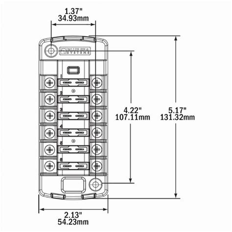 Fuse Block 6 Independent Circuits Ea Fb 09 Boat Warehouse Australia