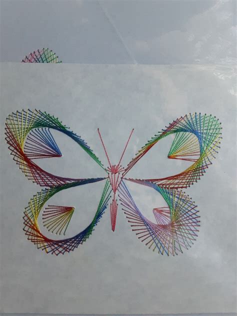 Colorful Butterfly String Art
