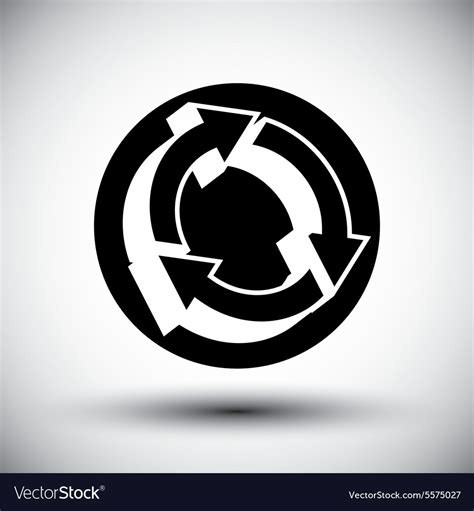 Reload Refresh Arrows Loop Simple Single Color Vector Image