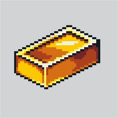 Pixel Art Illustration Gold Bar Pixelated Goldbar Gold Bar Asset