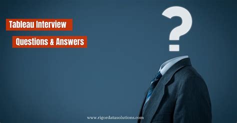 Rigor Data Solutions On Linkedin Tableau Interview Questions And
