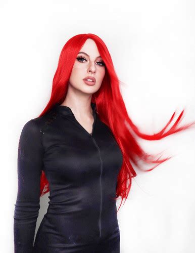 Fire Red Phoenix Long Straight Wig By Allaura