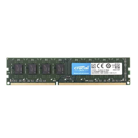 رم دسکتاپ Ddr3 دو کاناله 1600 مگاهرتز Cl11 کروشیال مدل M16fp ظرفیت 8