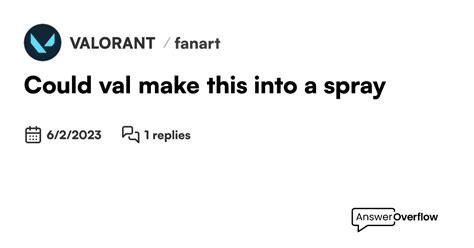 Could Val Make This Into A Spray Valorant